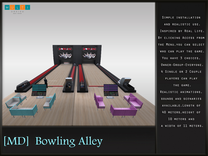 Second Life Marketplace - [MD] Bowling Alley V2.0